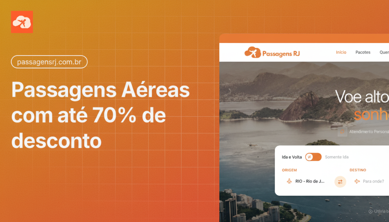 Passagens RJ - Passagens Aéreas com até 70% de desconto | Milhas e Pix